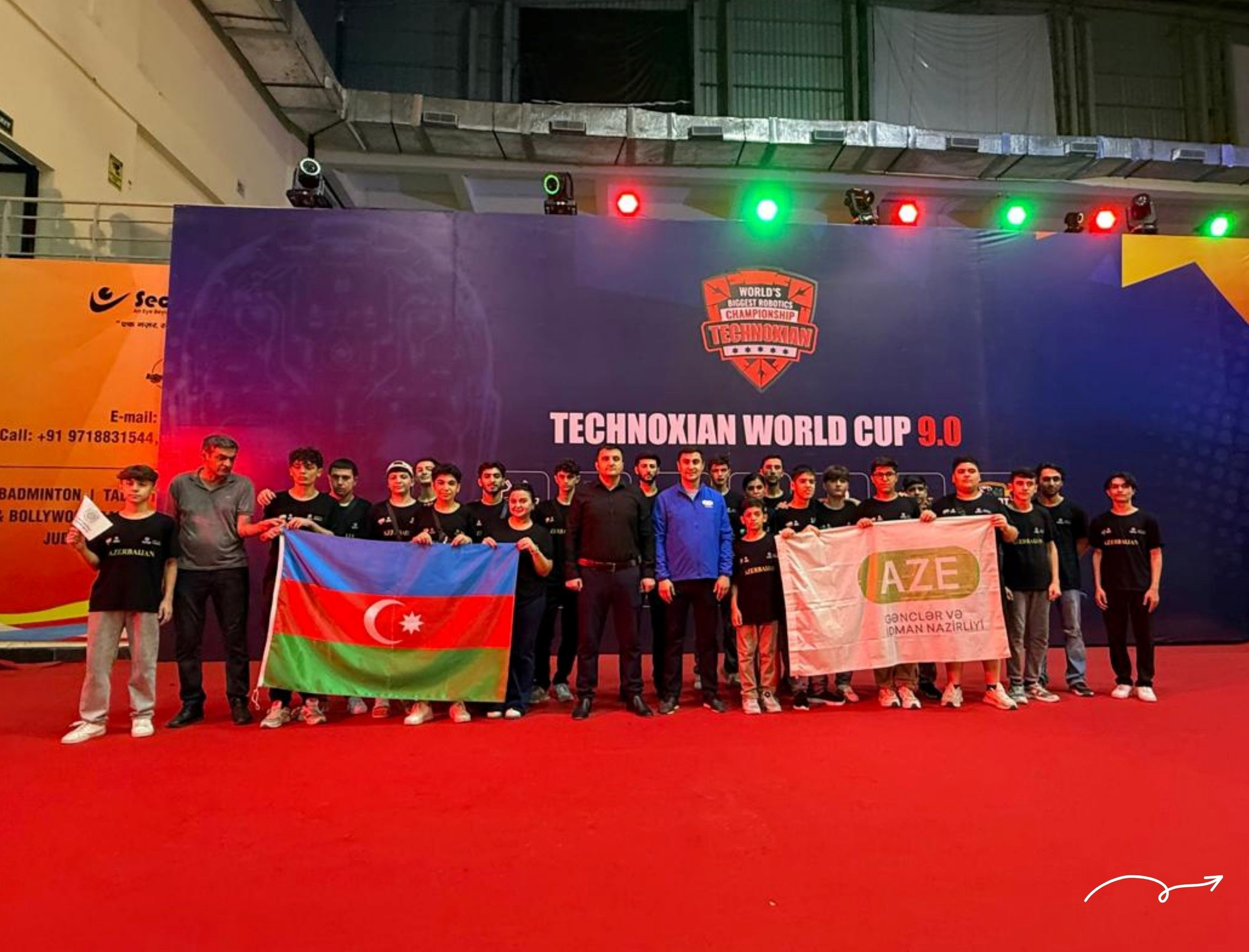 The Azerbaijani team won gold and silver medals at the World Robotics ...